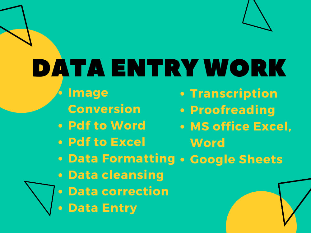 Data entry work with 100% accuracy conversion of images and pdf's | Upwork