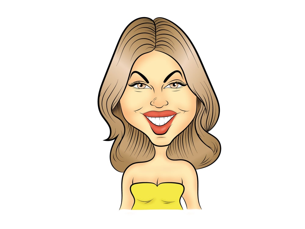 Digitally hand drawn cartoon caricature from photo | Upwork