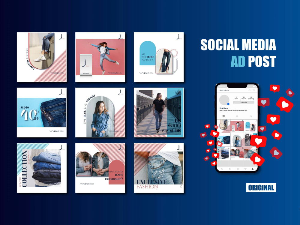 Attractive social media promotional graphics designed for your business ...