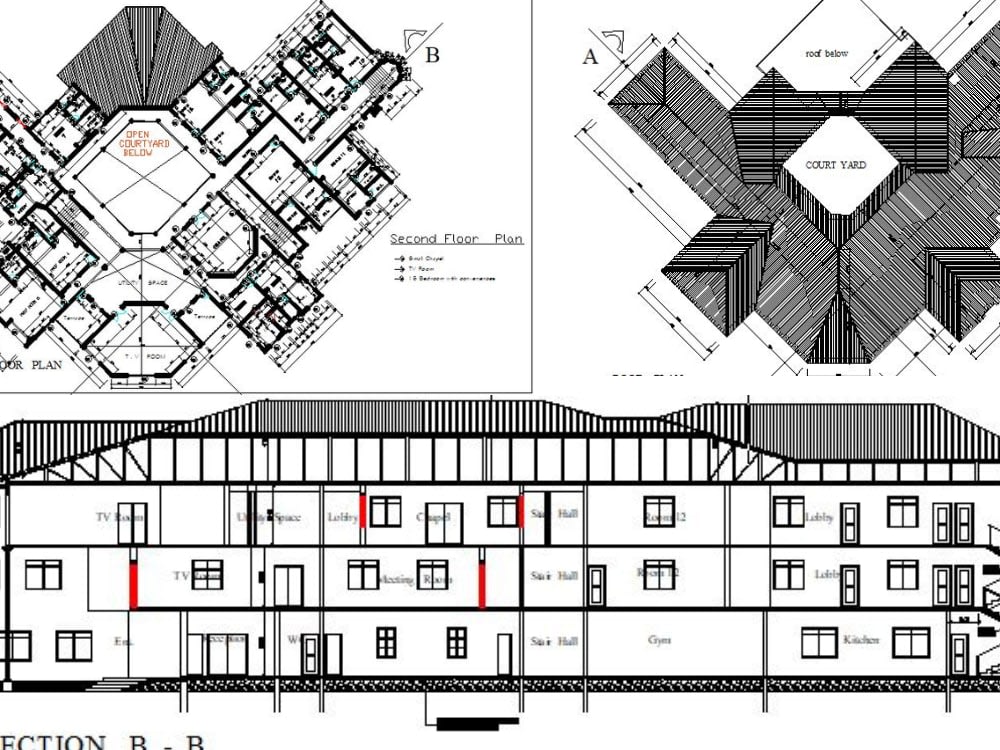 Redraw 2d floor plan sketches in autocad for real estate | Upwork