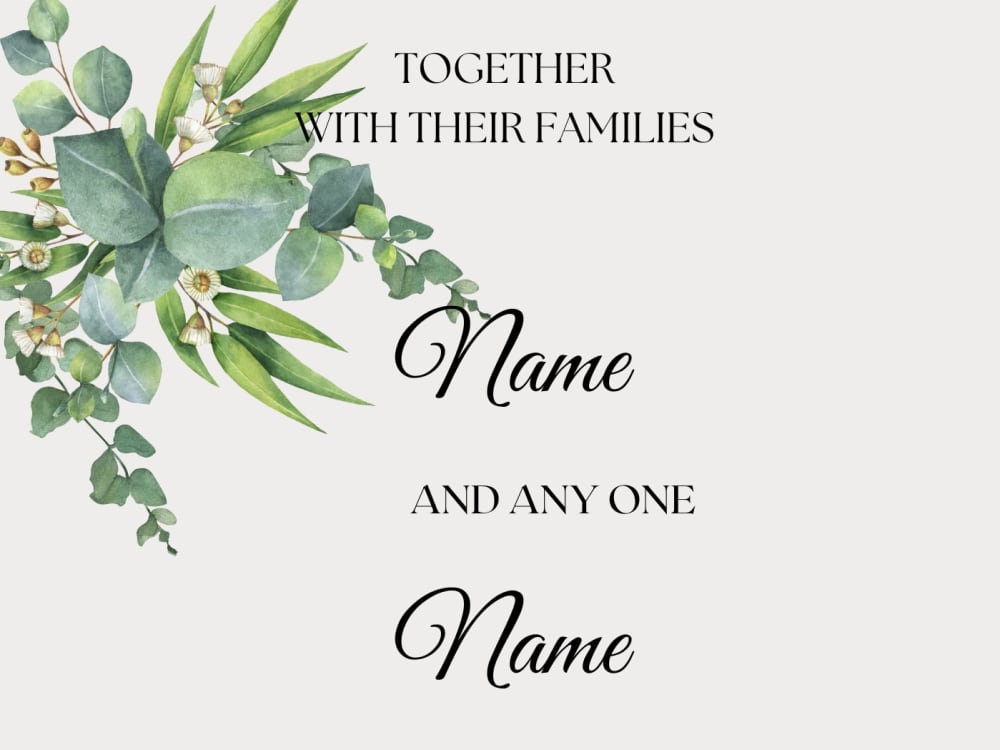 A soft elegant invitation card. | Upwork