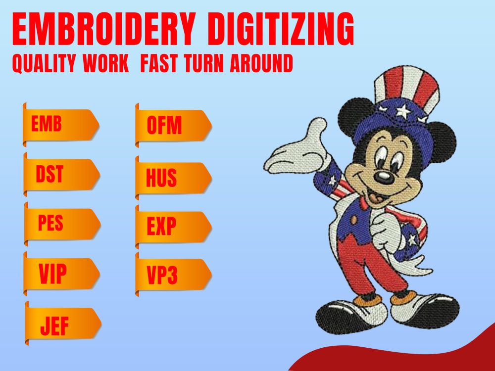 The best embroidery digitizing in any file format within 24 hrs | Upwork