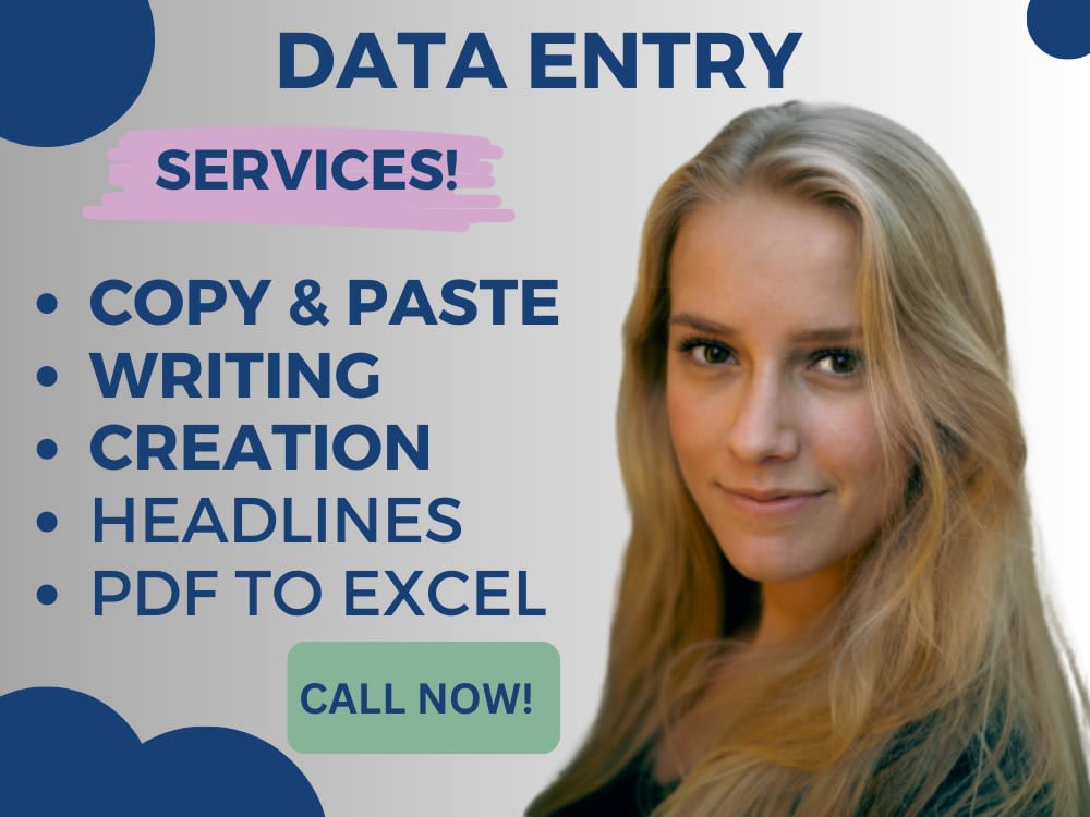 Data Entry, Writing, PDF to MS Word| Excel, Creation, copy-paste | Upwork