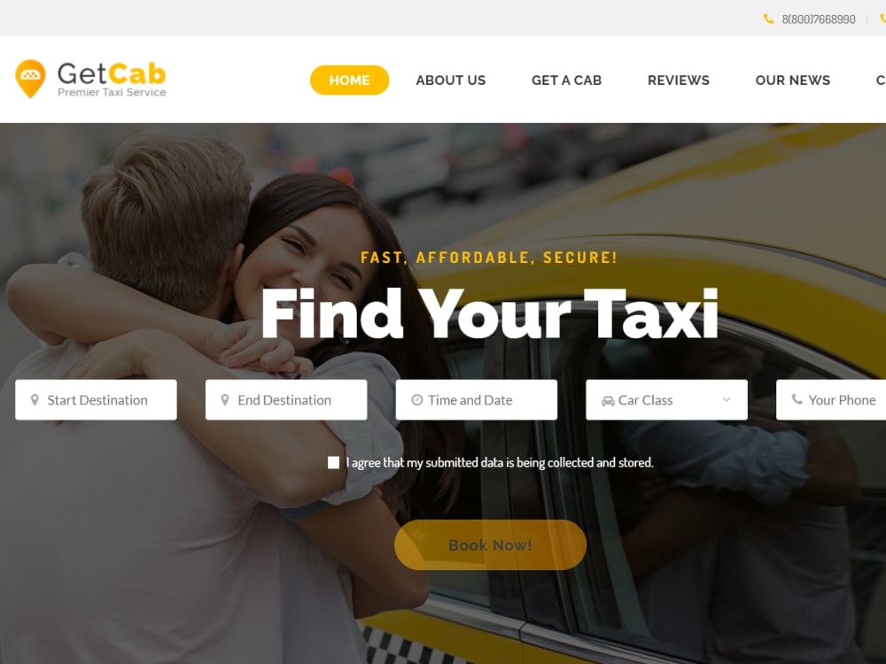 Taxi booking website, taxi website, taxi booking, chauffeur, limousine | Upwork