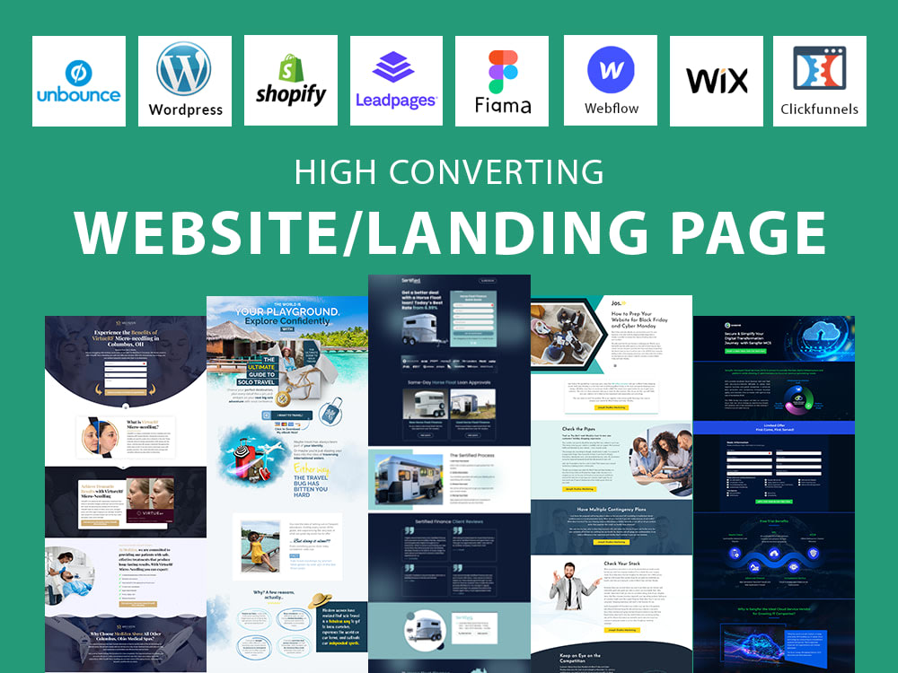 High converting Unbounce, Shopify, WordPress, Webflow pages | Upwork
