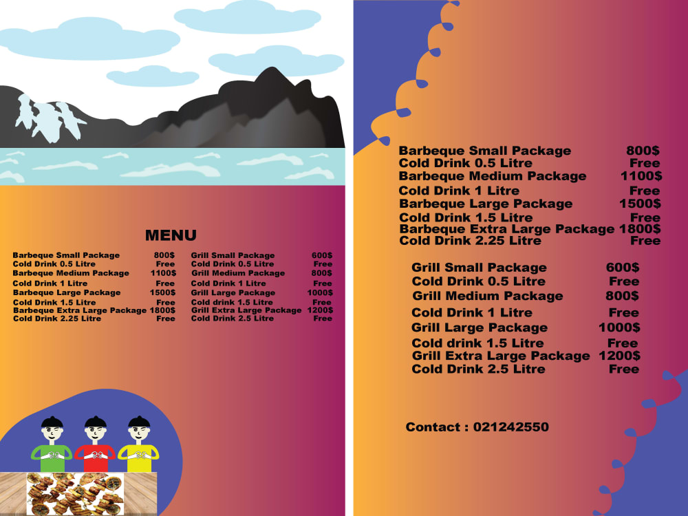 Menu card design illustration and vector art | Upwork