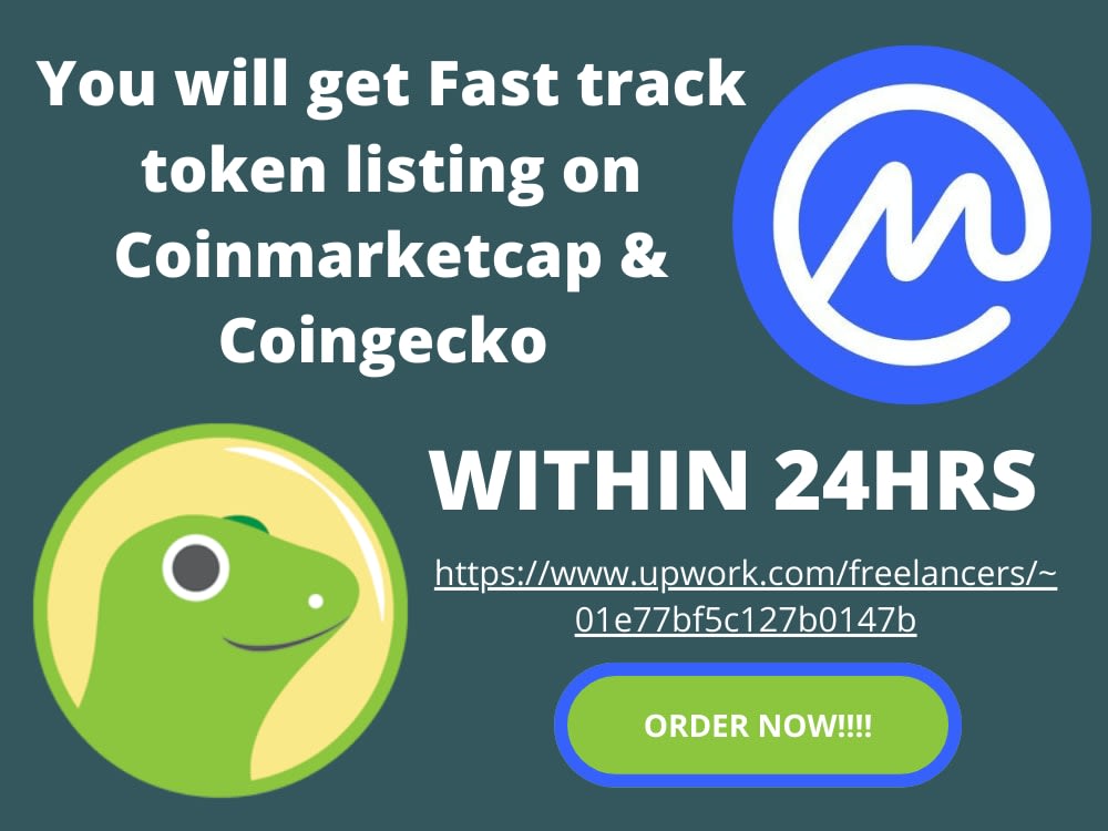 fast-track token listing on coinmarketcap & coingecko. | Upwork