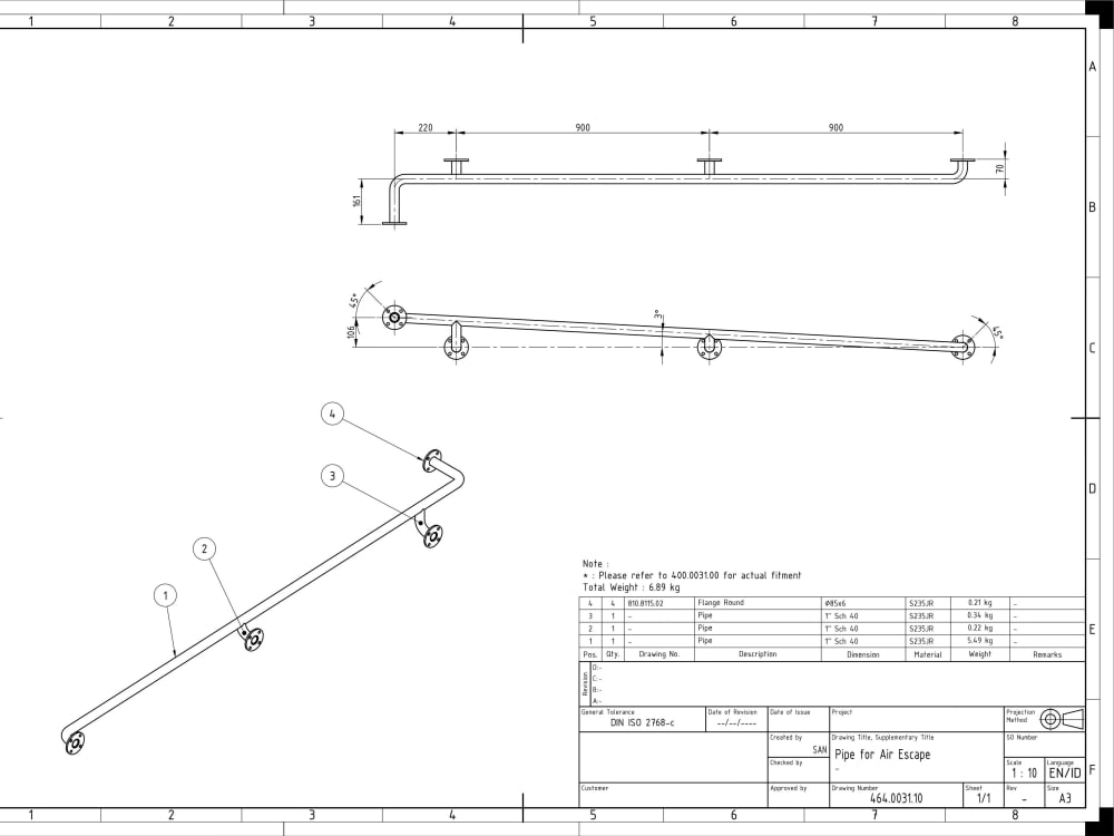 2D Drawing / Draft for Mechanical Parts / Component | Upwork