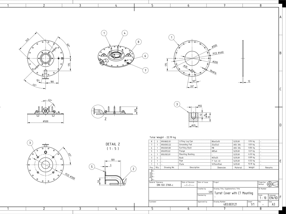 2D Drawing / Draft for Mechanical Parts / Component | Upwork