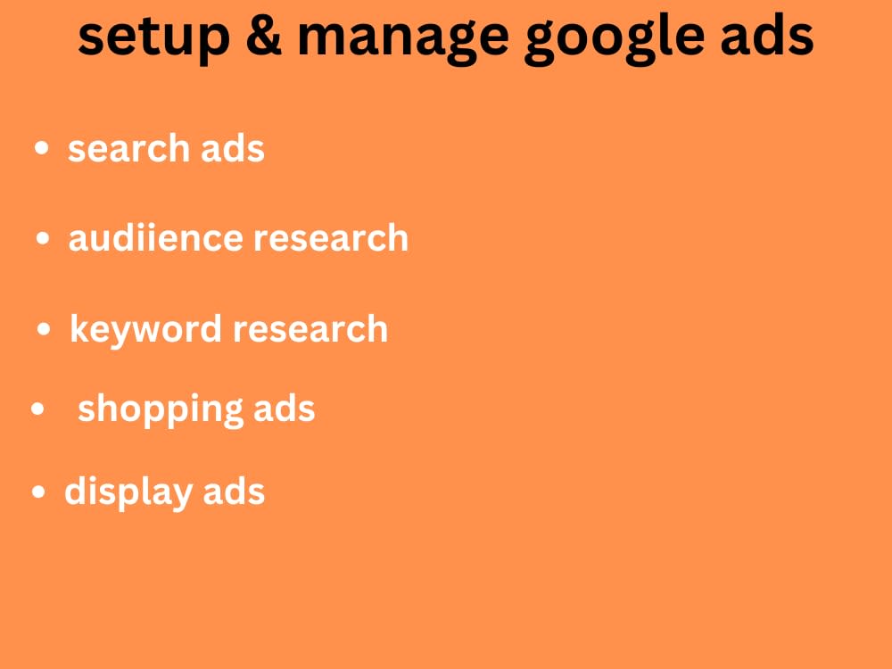 Google Ads Setup and Optimization | Upwork