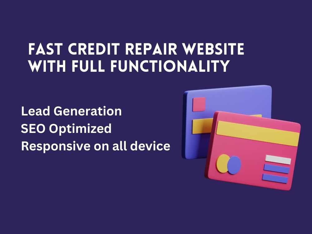 Fast credit repair website with full fuctionality | Upwork