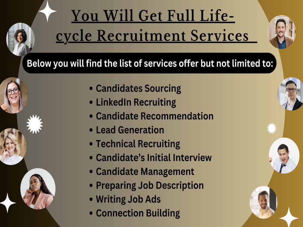 You Will Get Full Life Cycle Recruitment Services | Upwork