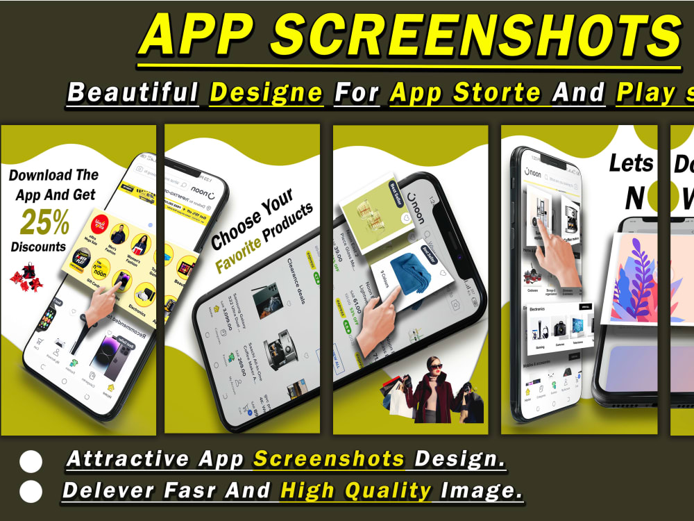 App screenshots for play store and app store | Upwork