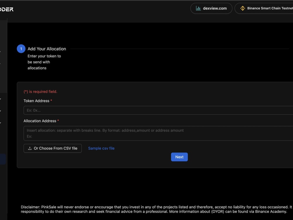 Pink sale Clone with ETH ,BNB ,MATIC . | Upwork