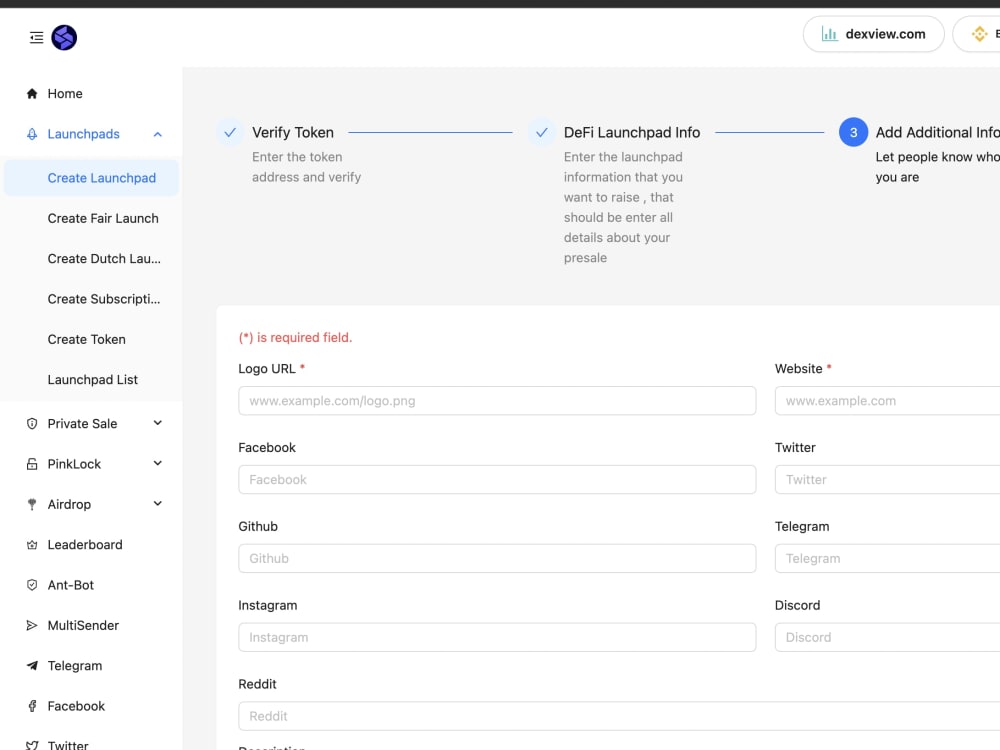 Pink sale Clone with ETH ,BNB ,MATIC . | Upwork
