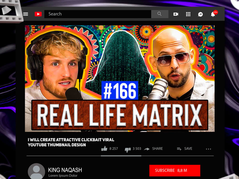 Excellent, attractive and eye-catchy YouTube thumbnail design in 3 hours | Upwork