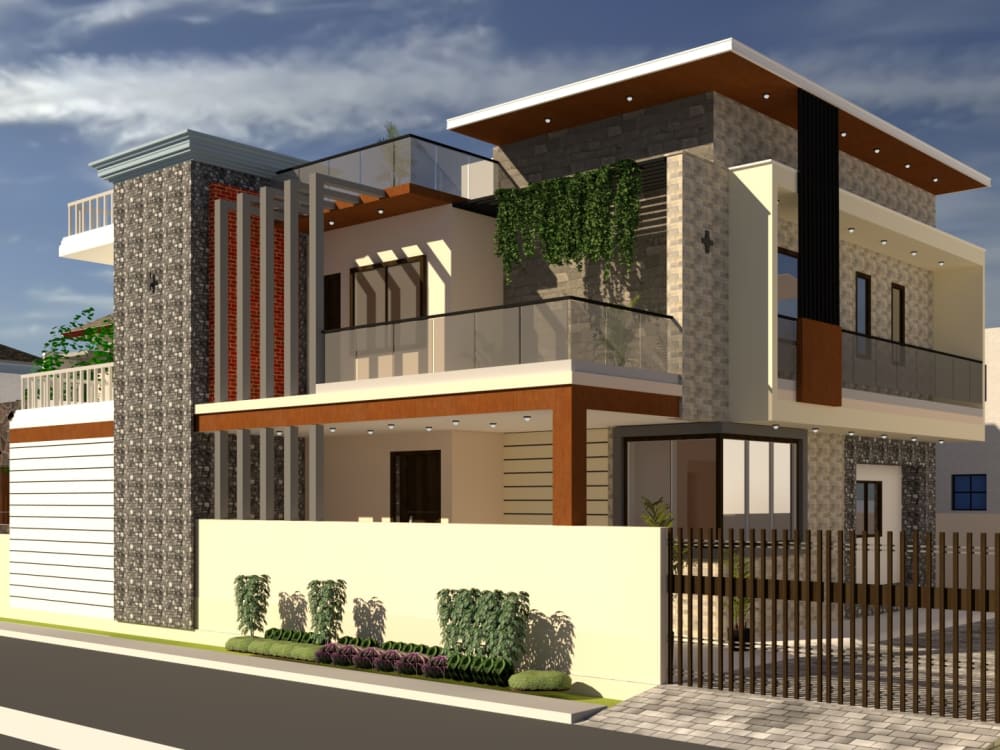 3D rendered model of your house floor plan | Upwork