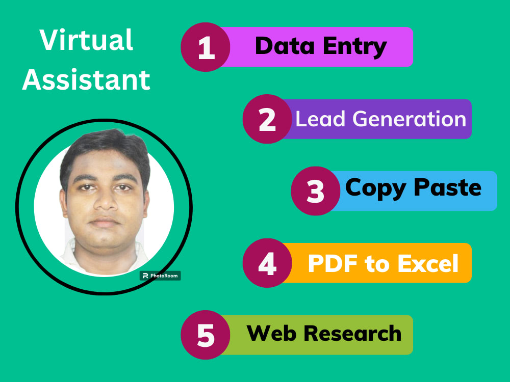 A virtual assistant who can list all data you need for your business ...