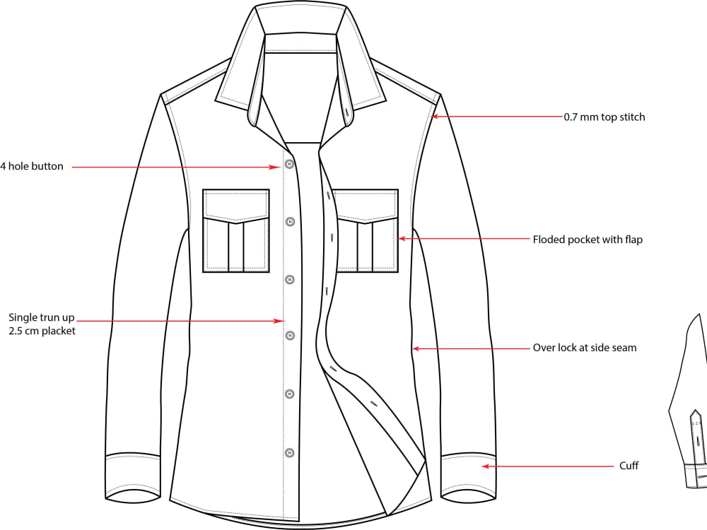 An amazing fashion tech pack for clothing manufacture | Upwork