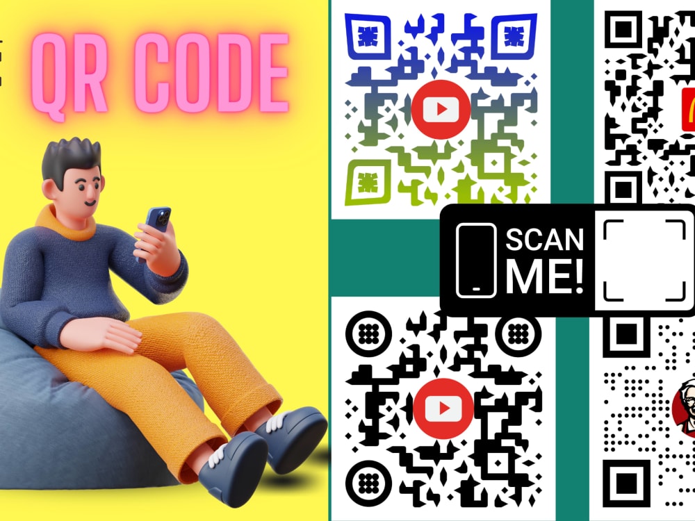10 professional QR codes with logo of your business | Upwork