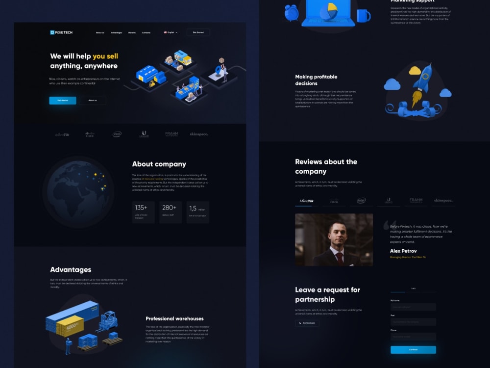 Сreative landing that solves business problems. UI UX design in Figma ...