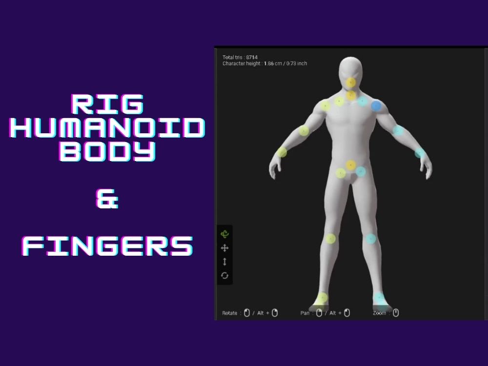 A rigged hand and body of humanoid 3D Character | Upwork