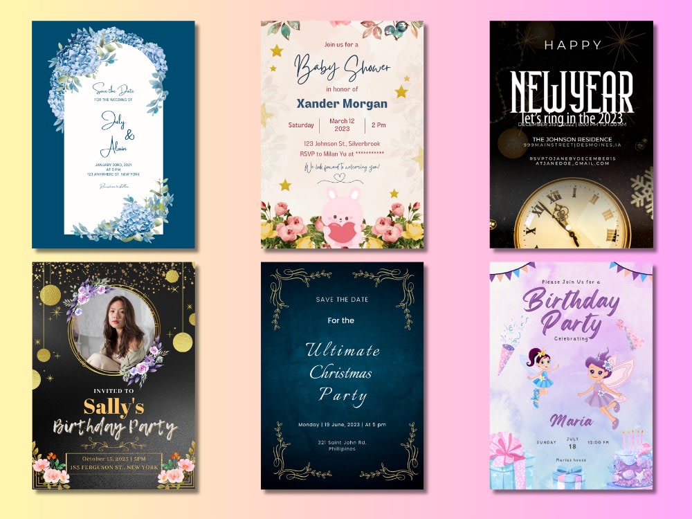 An attractive and beautiful invitation card(wedding,birthday,and much ...