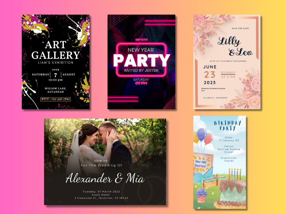 An attractive and beautiful invitation card(wedding,birthday,and much ...