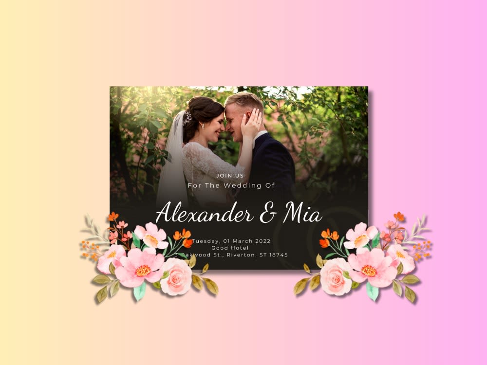 An attractive and beautiful invitation card(wedding,birthday,and much ...