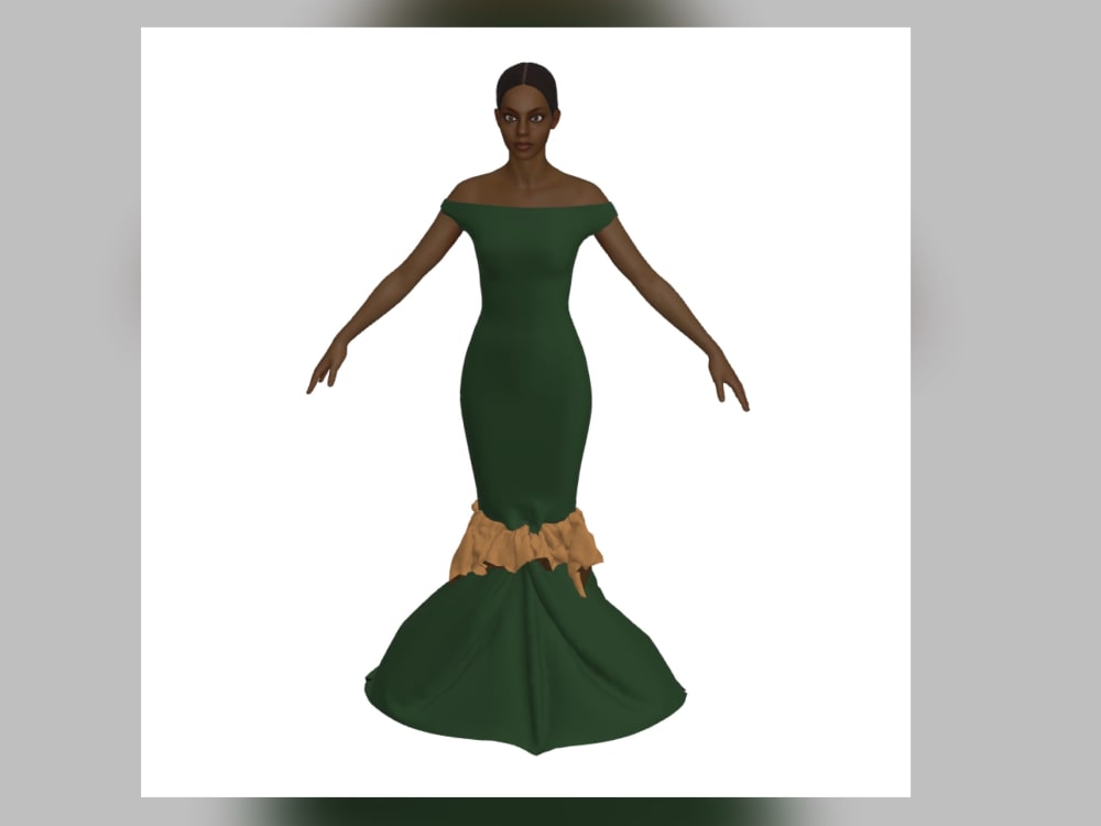 A realistic rendering of garments and the look&fit on a virtual model ...