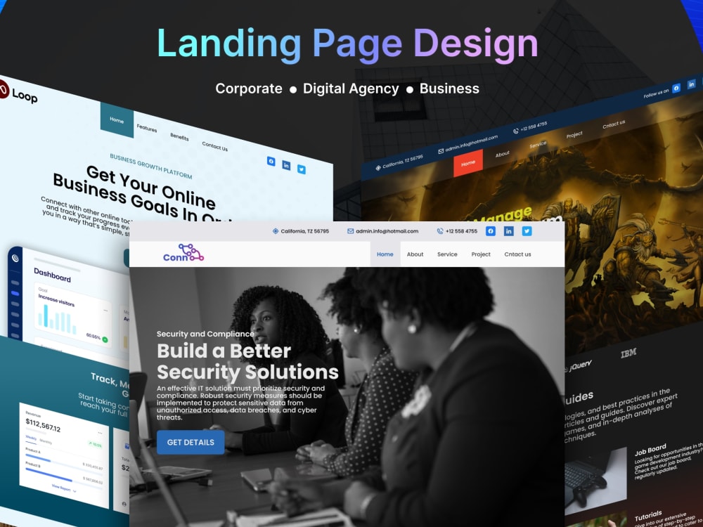 Website UI/UX design, web UI or landing page UI design in Figma | Upwork