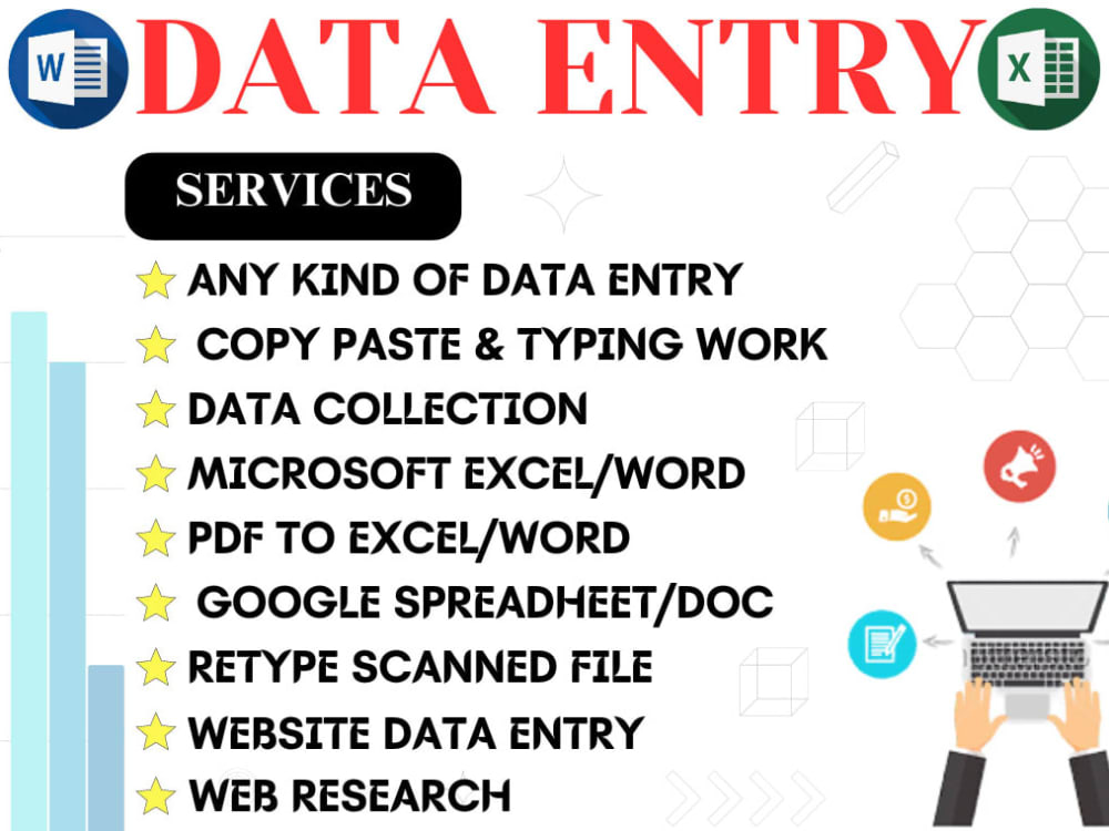 Fast any data entry, typing, copy paste as you want. | Upwork