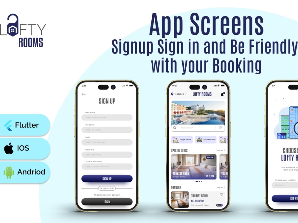 Hotel, Flights Booking mobile app using Flutter and Dart. | Upwork