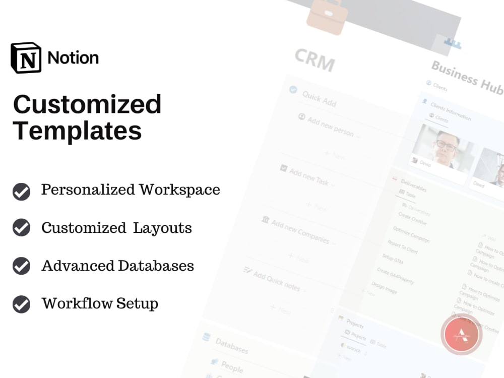 Personalized Notion template for your Real Estate business | Upwork