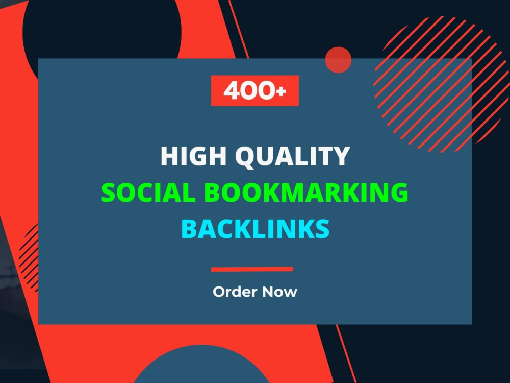 Manually build high da 300+ social bookmarking backlinks | Upwork