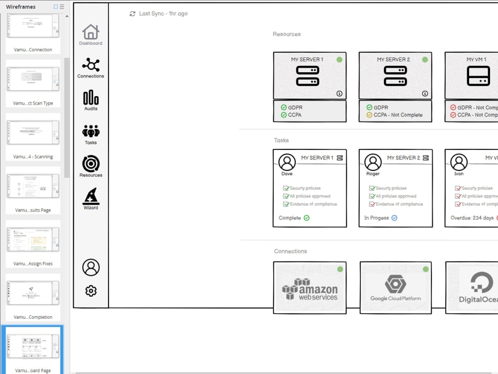 A clickable low-fidelity prototype UX/UI, SaaS, Platform | Upwork
