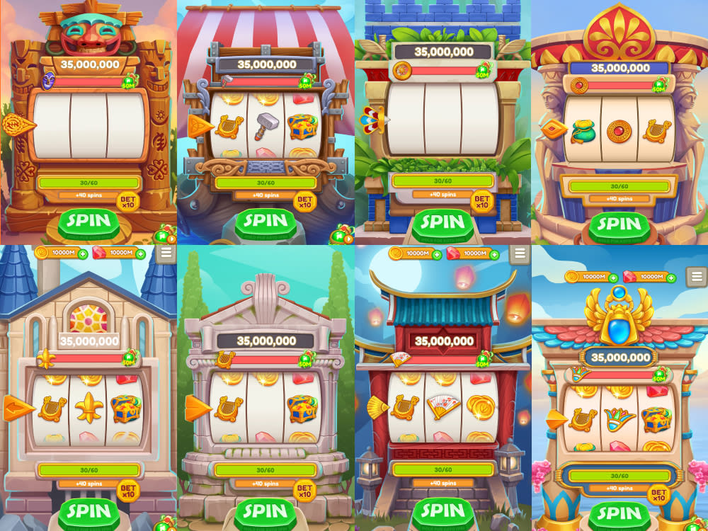 Colorful slot game design for your game | Upwork