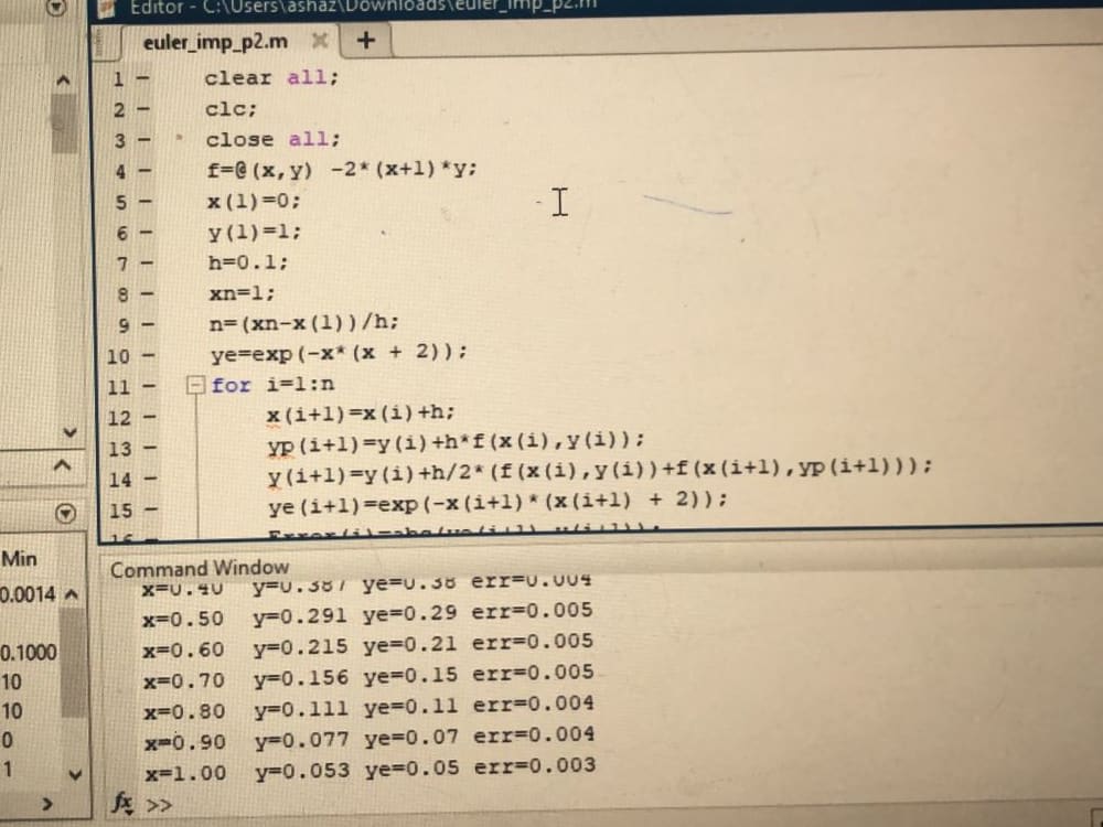 Euler IMPROVED MATLAB code | Upwork Euler IMPROVED MATLAB code | Upwork