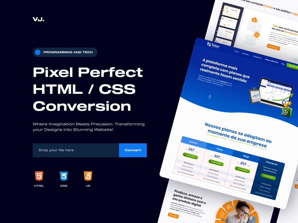 A pixel perfect and fully responsive xd, figma, psd to html conversion | Upwork
