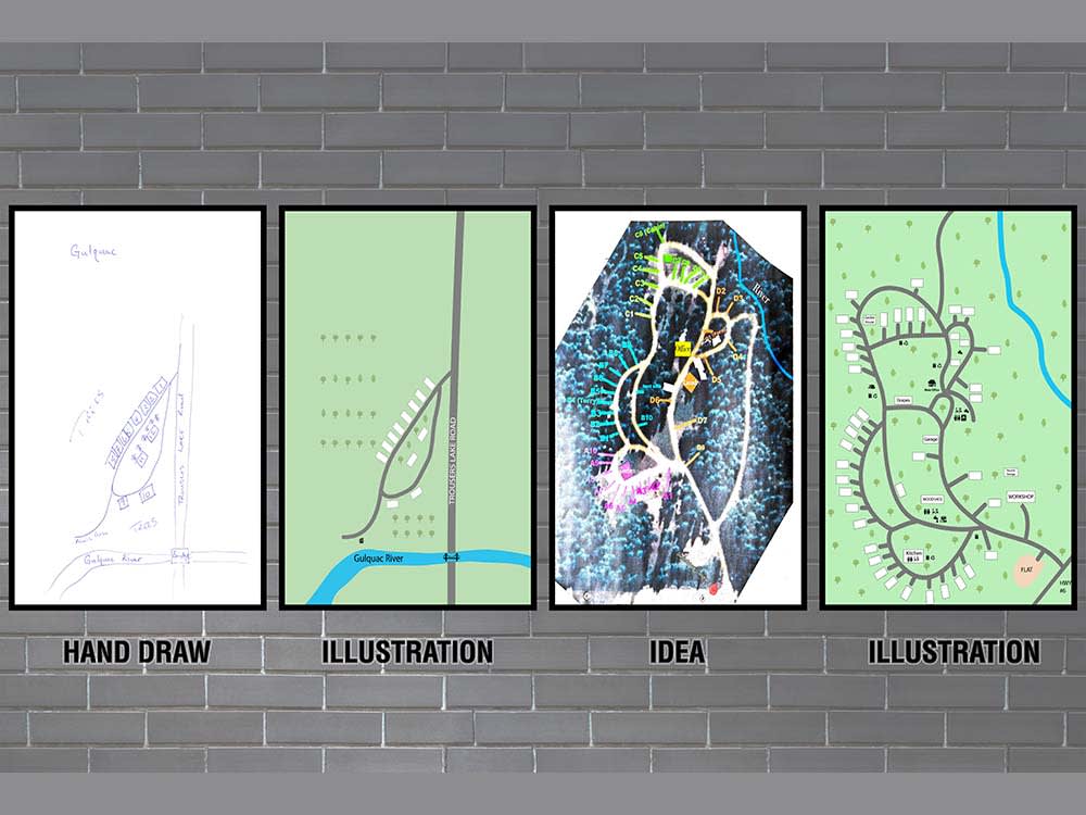Custom vector 2d map, campground site, and city map | Upwork