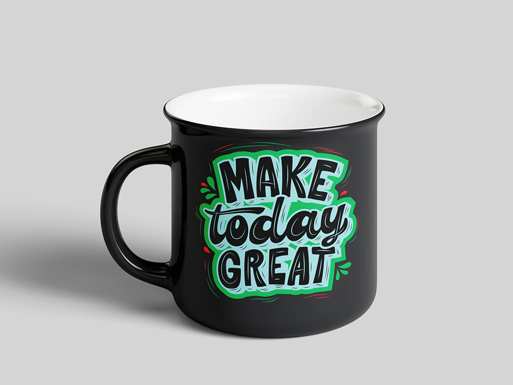 Awesome Custom Typography Trendy Mug Design and Cup Logo Design | Upwork