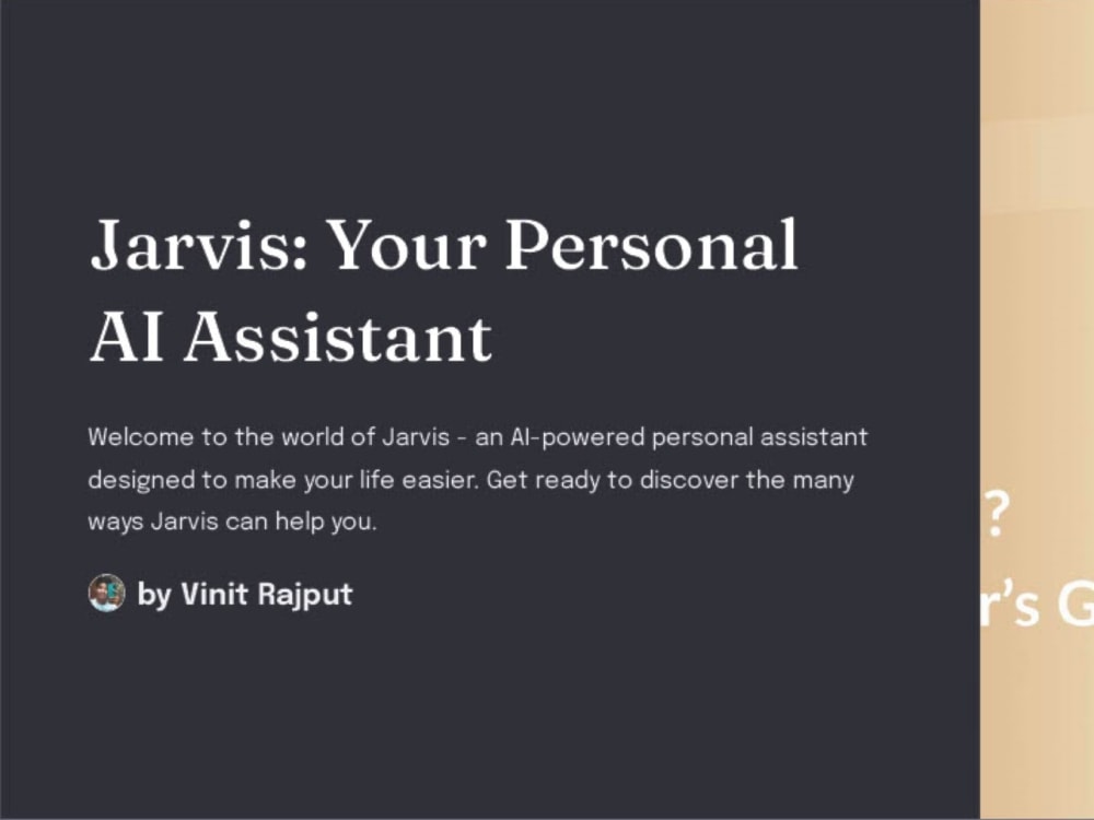 Jarvis: An AI-Powered Personal Assistant for Seamless Task Assistance ...