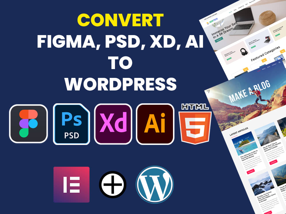 A Figma to WordPress PSD to WordPress Website using Elementor and eCommerce | Upwork