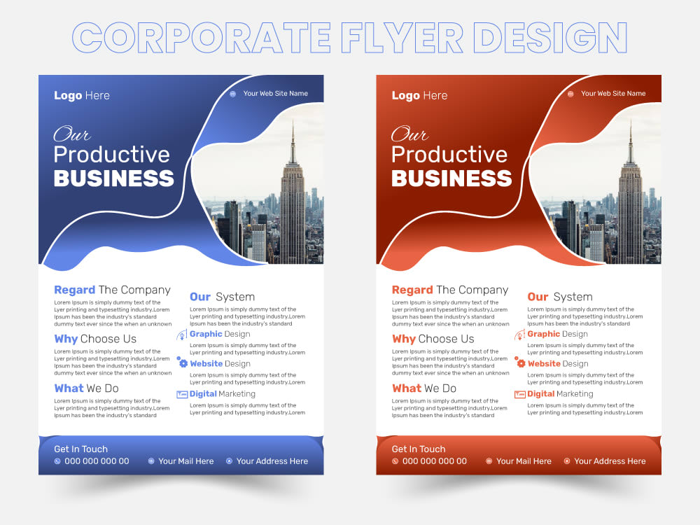A modern and minimal flyer design | Upwork