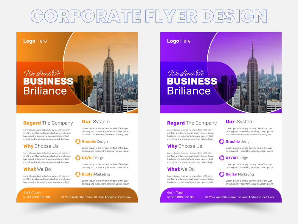 A modern and minimal flyer design | Upwork