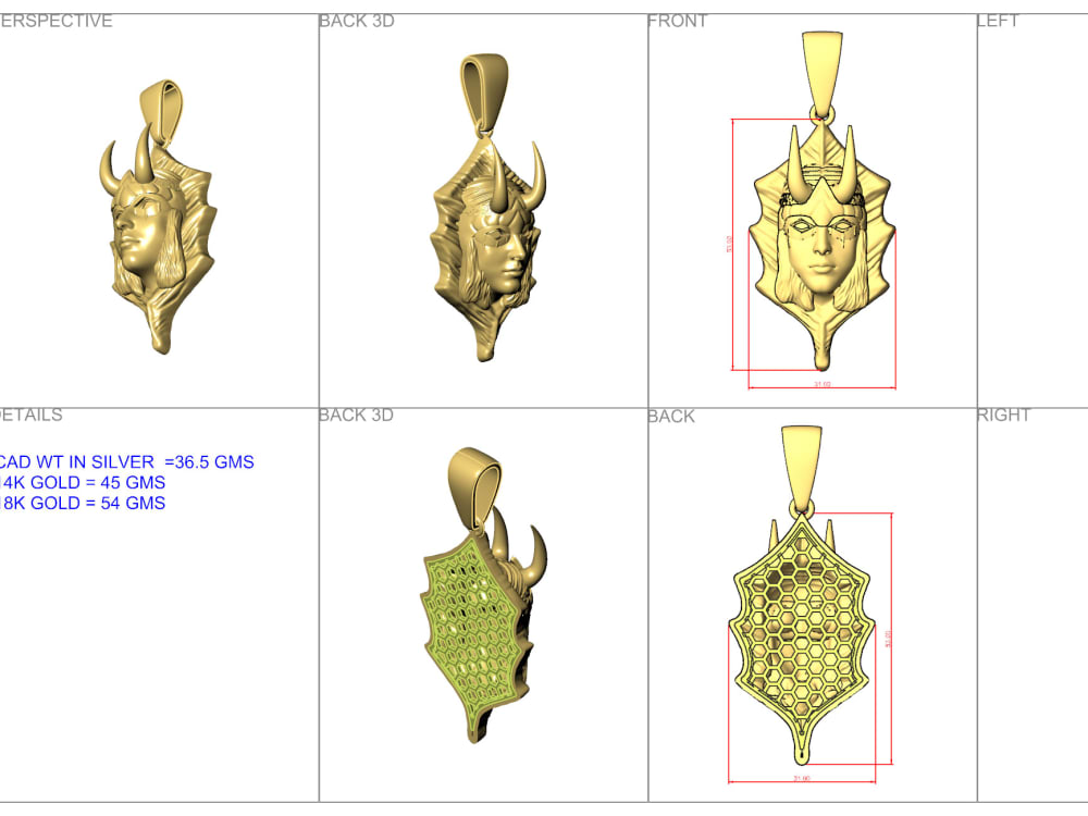 Printable stl 3dm files with design detailed n matrix rendering images | Upwork