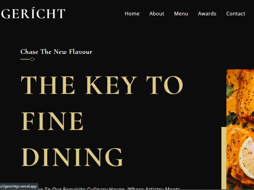 An exquisite culinary experience at our fine dining website. | Upwork