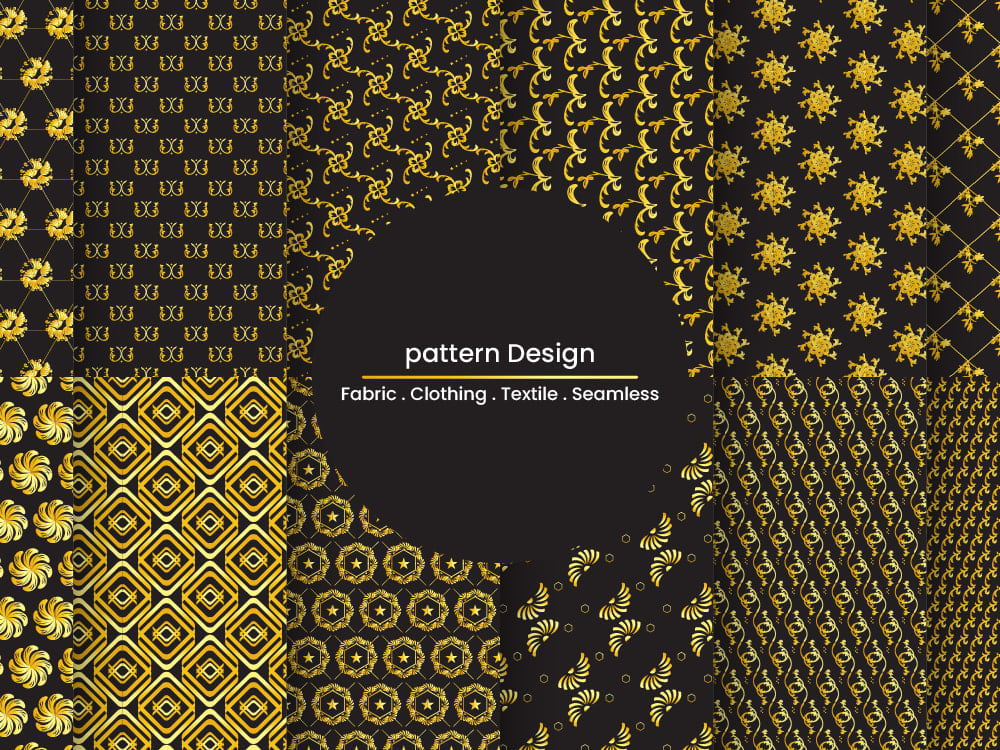 Seamless, fabric, textile, repeat, geometric, floral, And vector ...