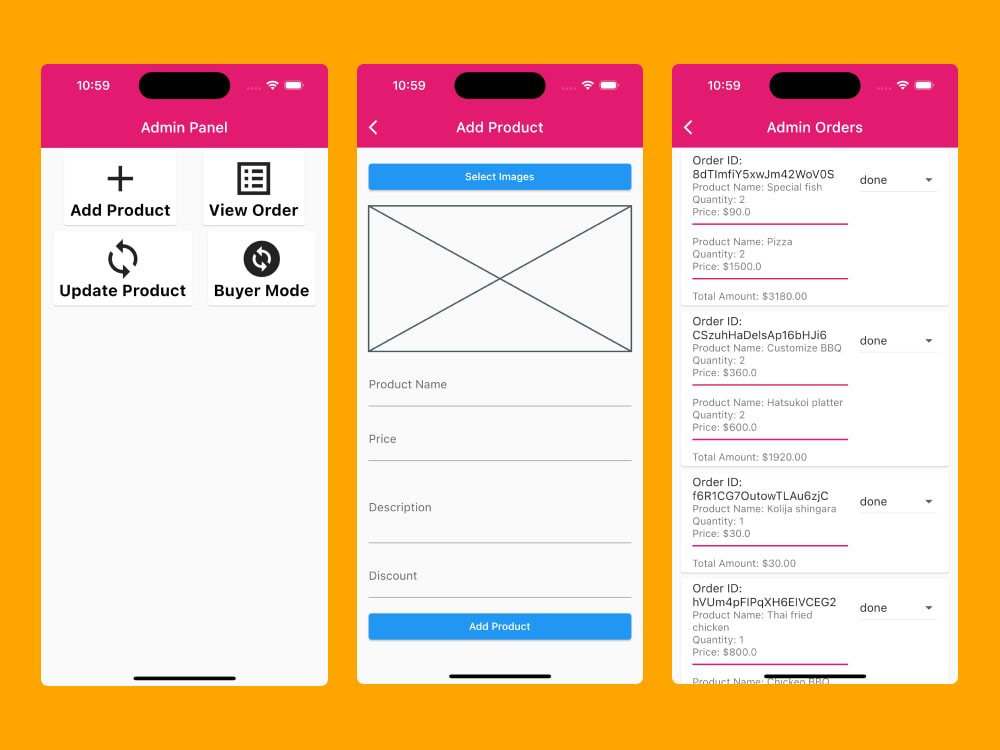 Custom Food Ordering Apps with Push Notifications and Admin Panel | Upwork