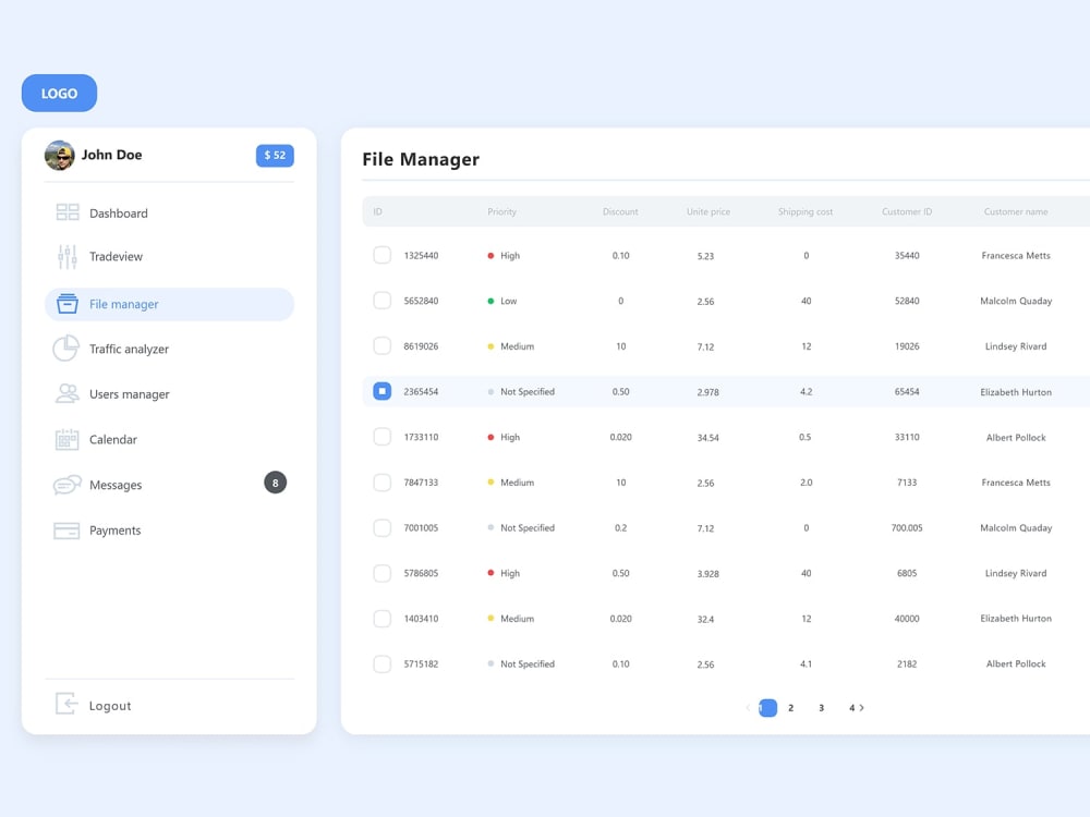 A custom UX/UI Dashboard/Admin/CRM Design | Upwork